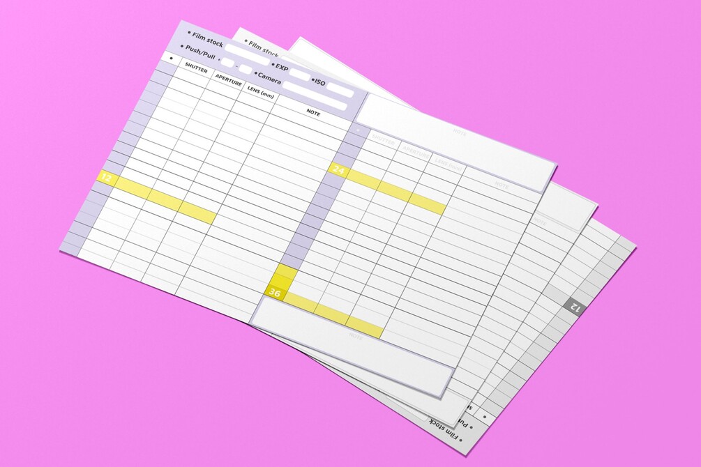 35mm printable film logbook A4