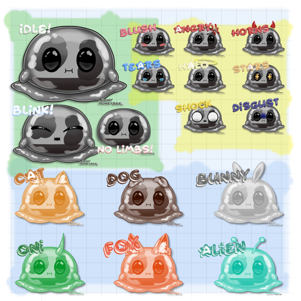 Customizable Live2D Slime Model (ART ONLY)