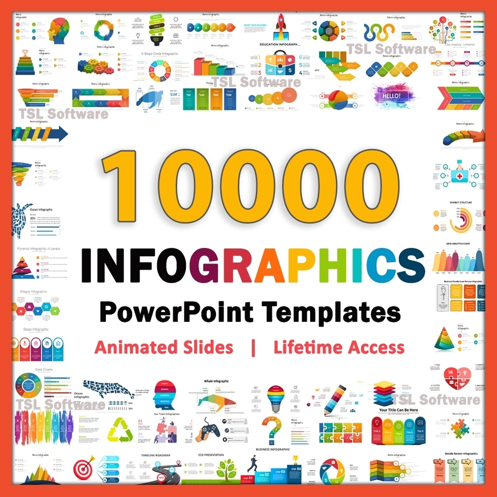 10000 Infographics PowerPoint Templates Latest and Animated Slides with ...
