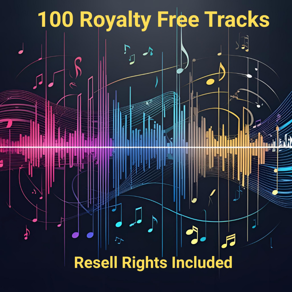 100 Royalty-Free Music Tracks (Re-sell rights included)