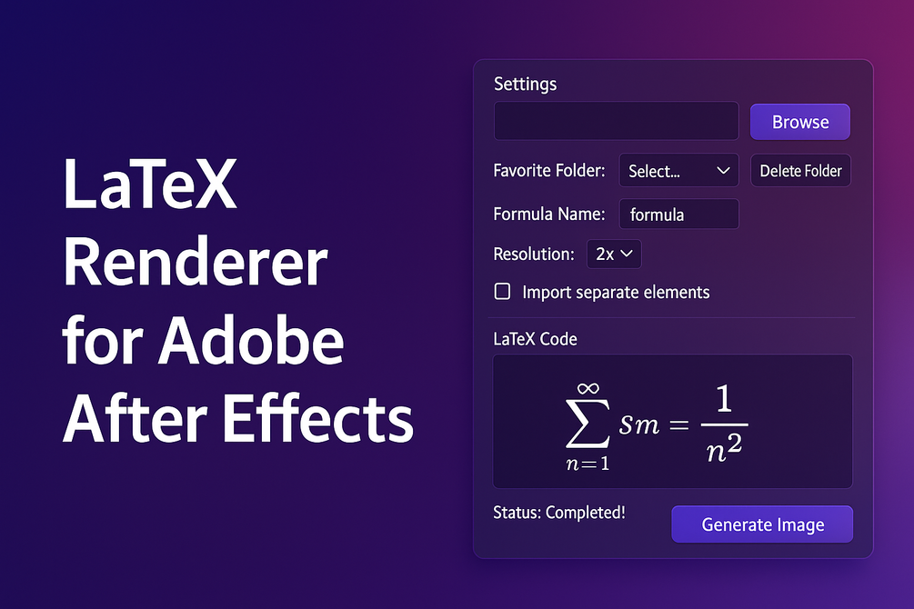 LaTeX Renderer for Adobe After Effects