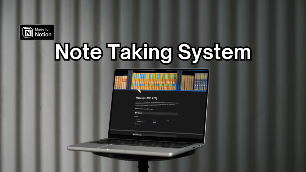 Simple Note Taking System For Notion
