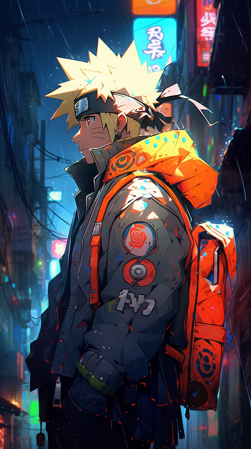 Naruto X Cyberpunk - 4K Wallpaper