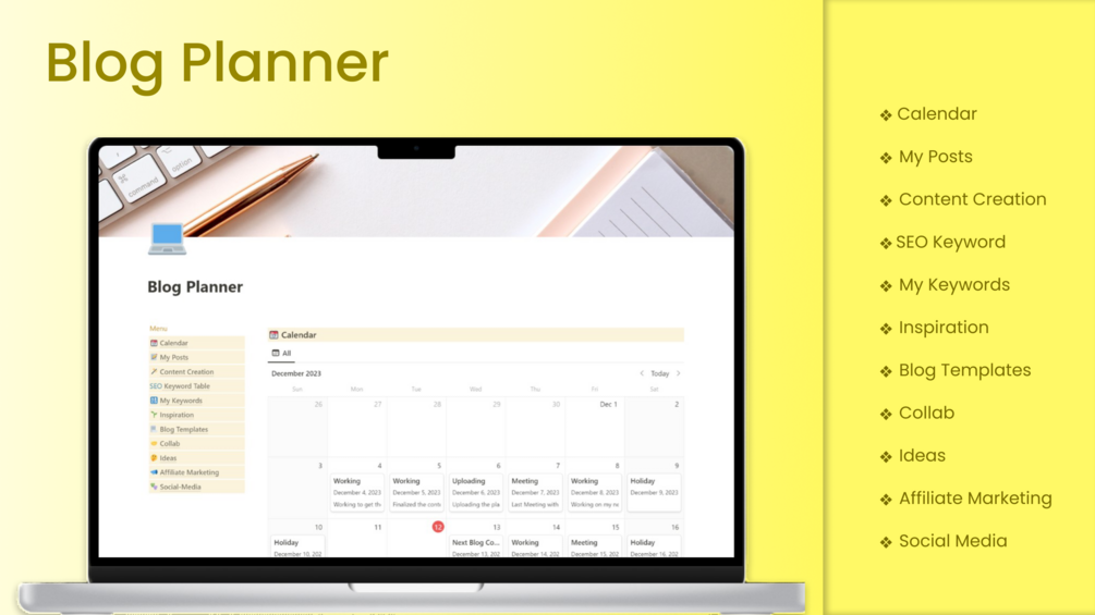 Blog Planner | Notion Template