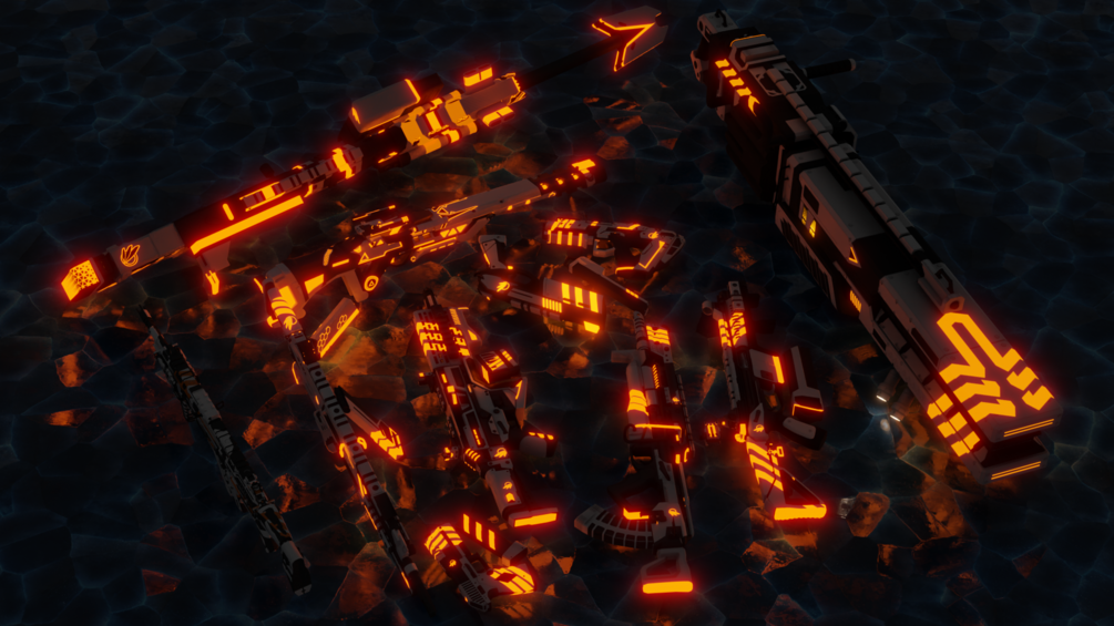 Avali weaponry 3D modelset