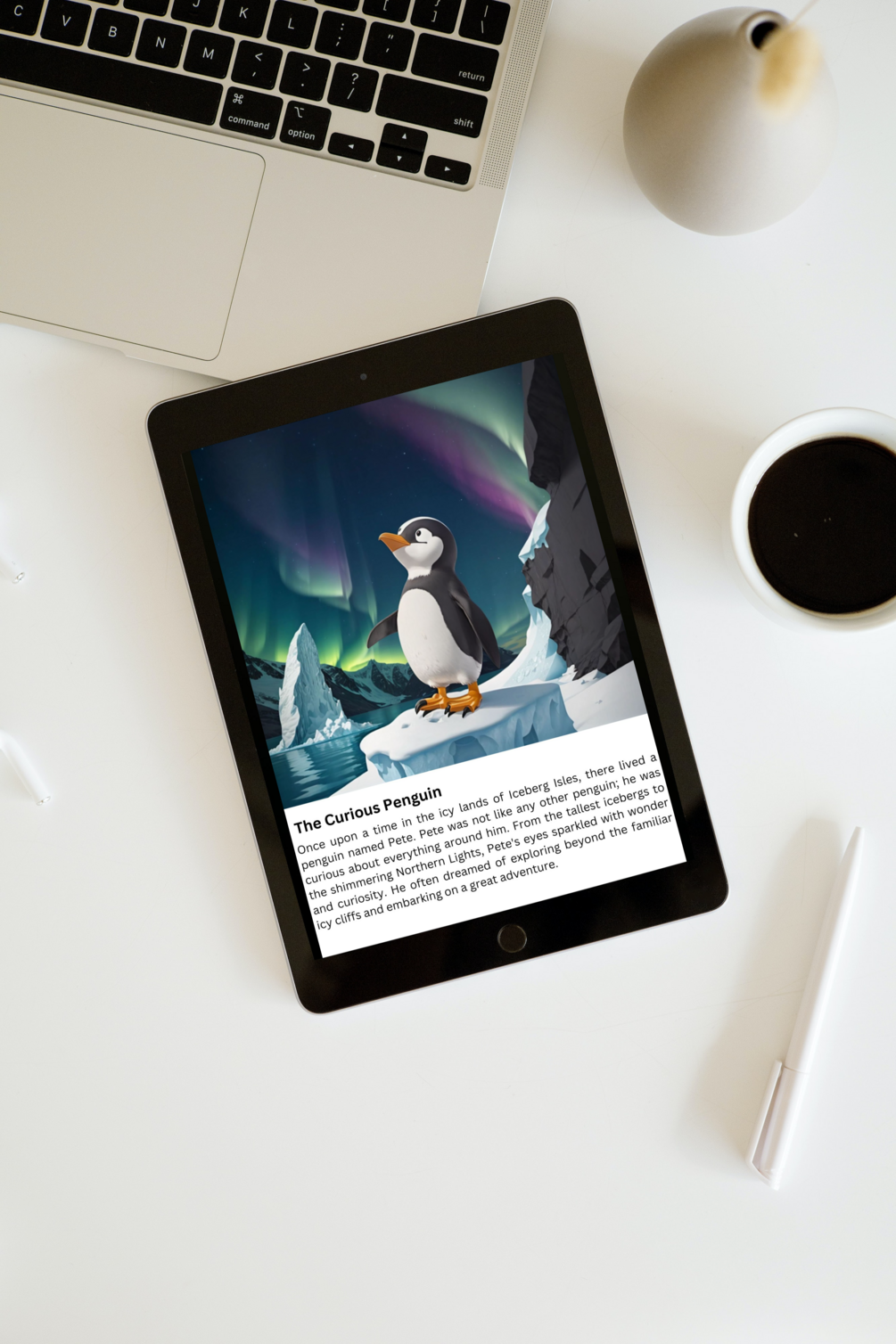 Penguin, Seal, and the Magical Aurora