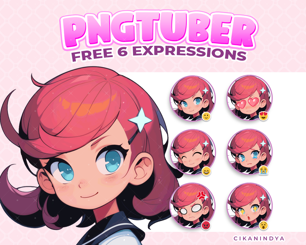 PNGTuber | Pretty Girl PNG Tuber Character for Podcast Enchanter | Free ...