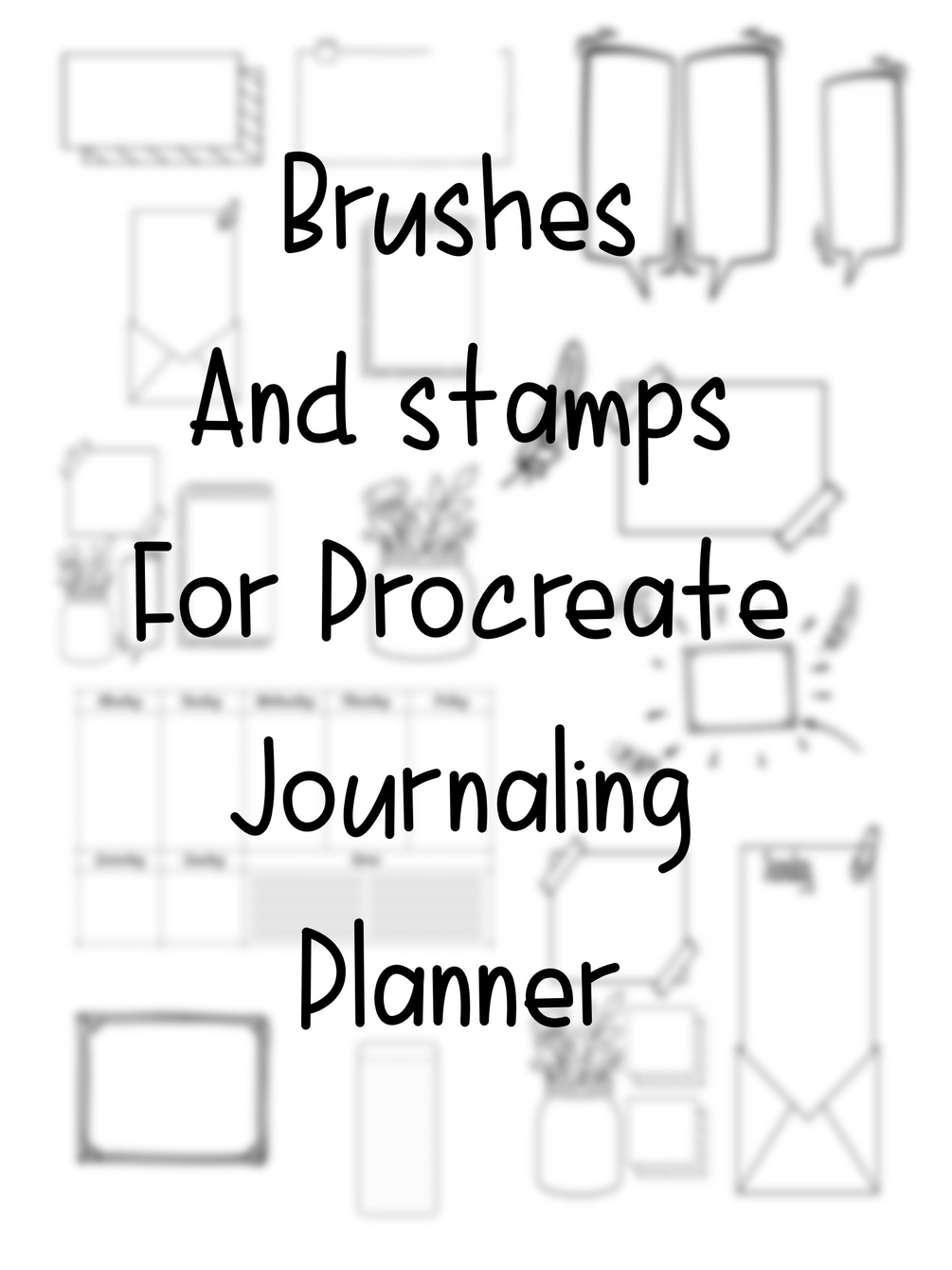 Procreate Brushes Stamps and icons for your planner or bullet journal