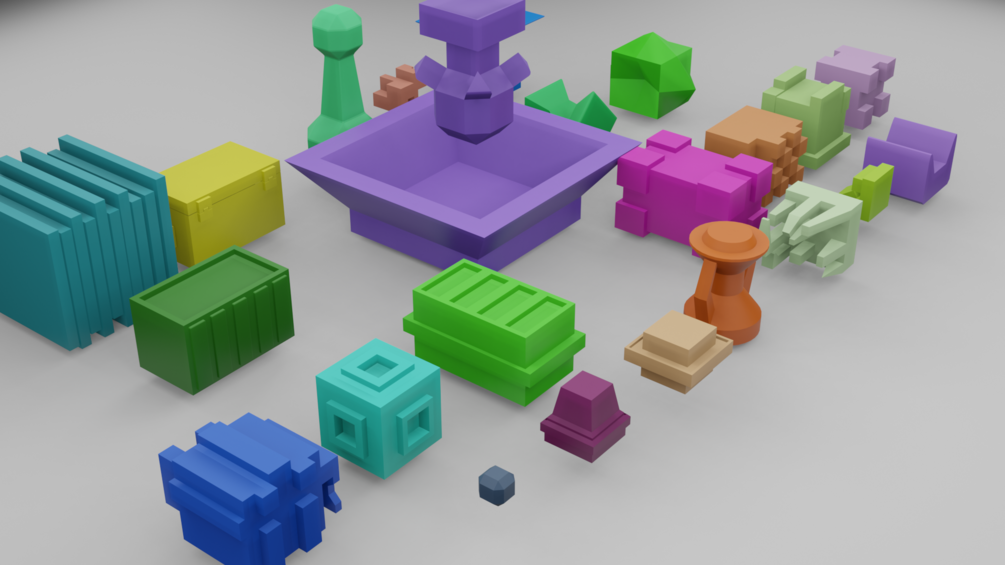 Low Poly Greybox Asset Pack — 22 Stylized Models