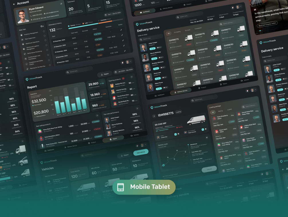 SAAS Warehouse Management App UI Kit