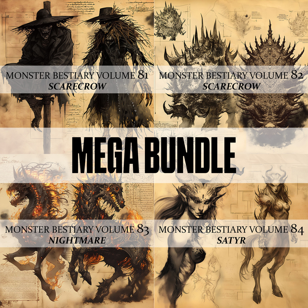 MEGA Bestiary Bundle #4 Volume 81 to 100, Complete Mega Bestiary Bundle ...
