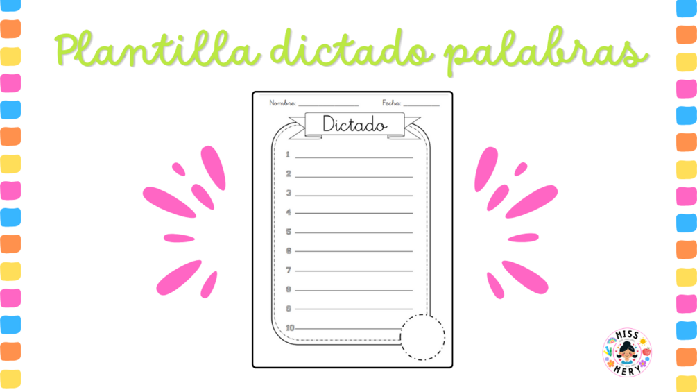 Plantilla dictado