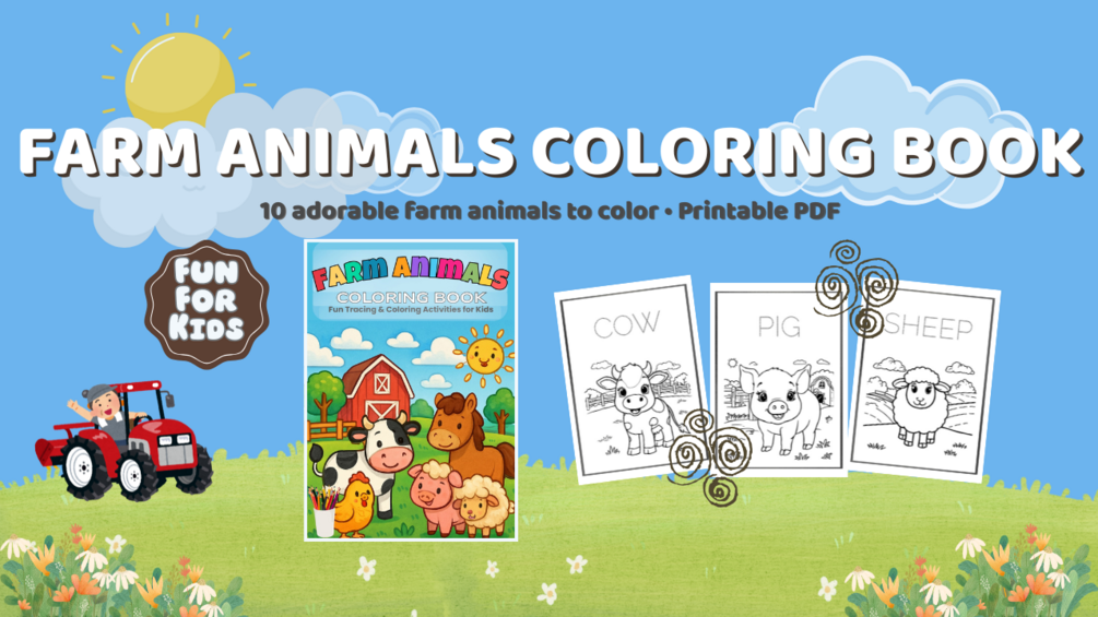 Farm Animals Coloring Book