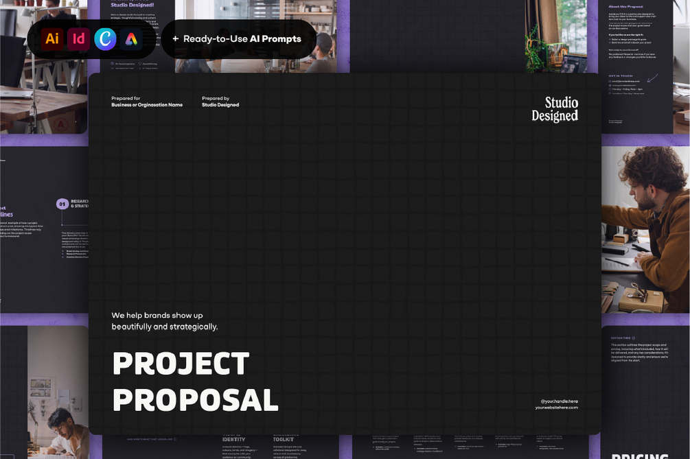 Client Proposal Template for Designers – AI Prompts + InDesign ...