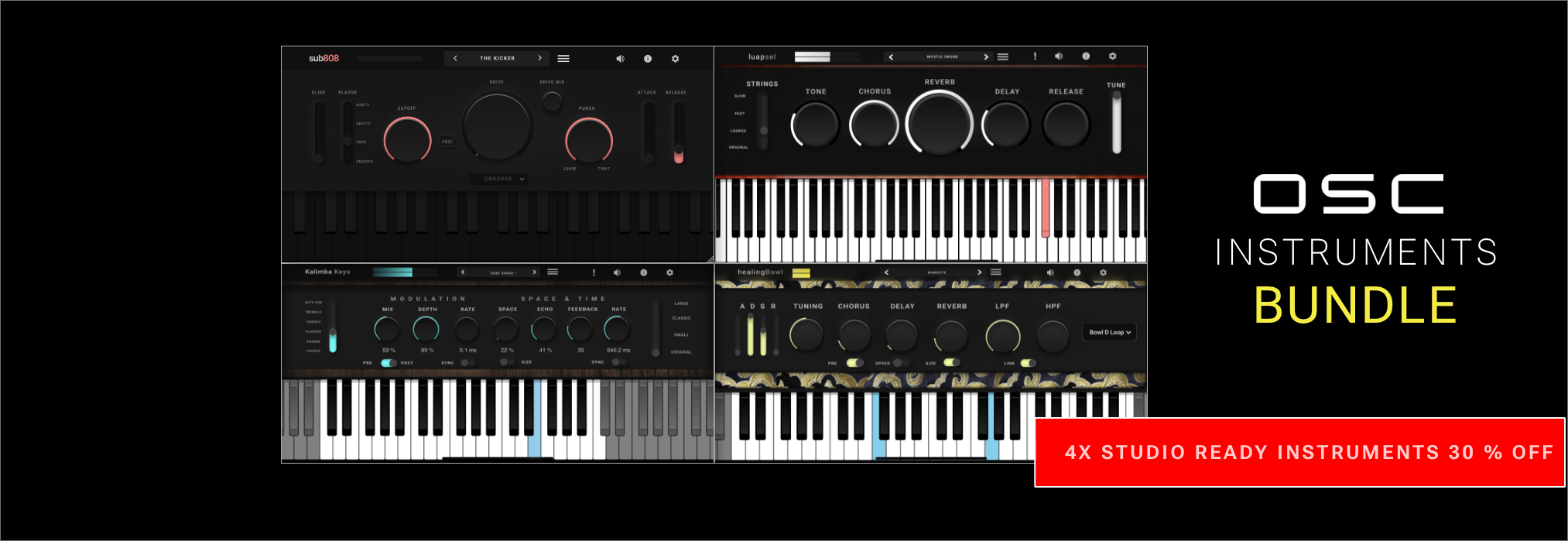 💰 30% OFF New Instruments Bundle 4x Powerful Studio Instruments - OSC Audio