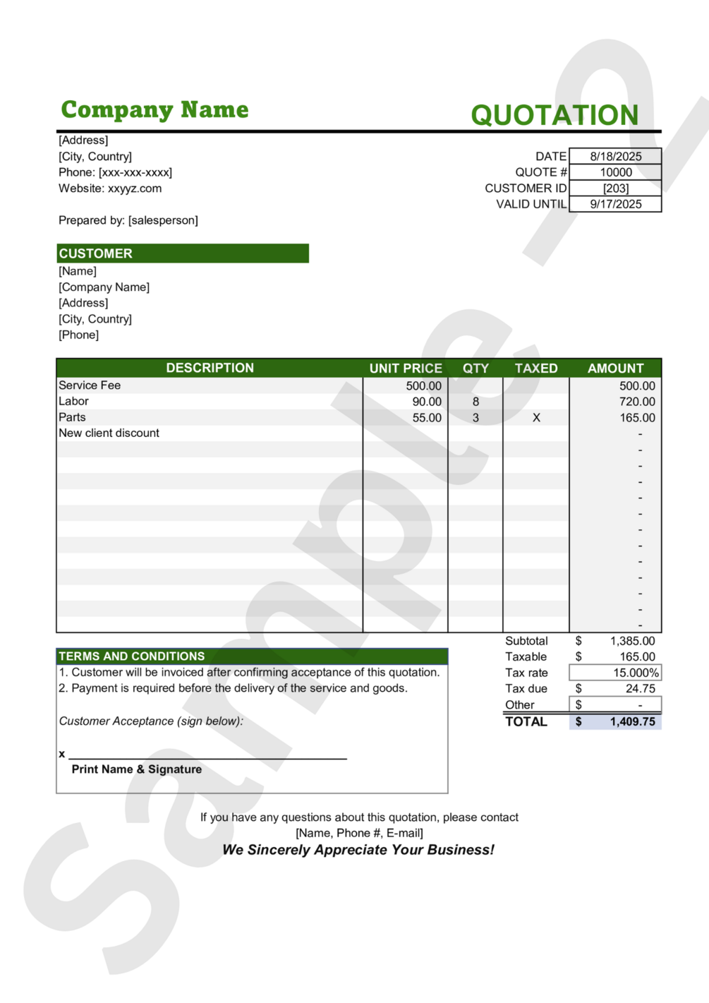 Quotation Template