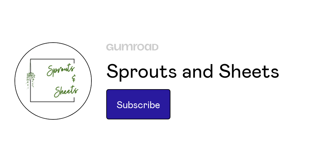 Sprouts and Sheets
