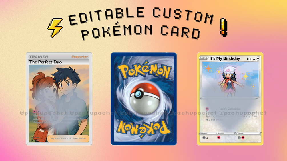 Editable Custom Pokémon Card – For Any Special Moment