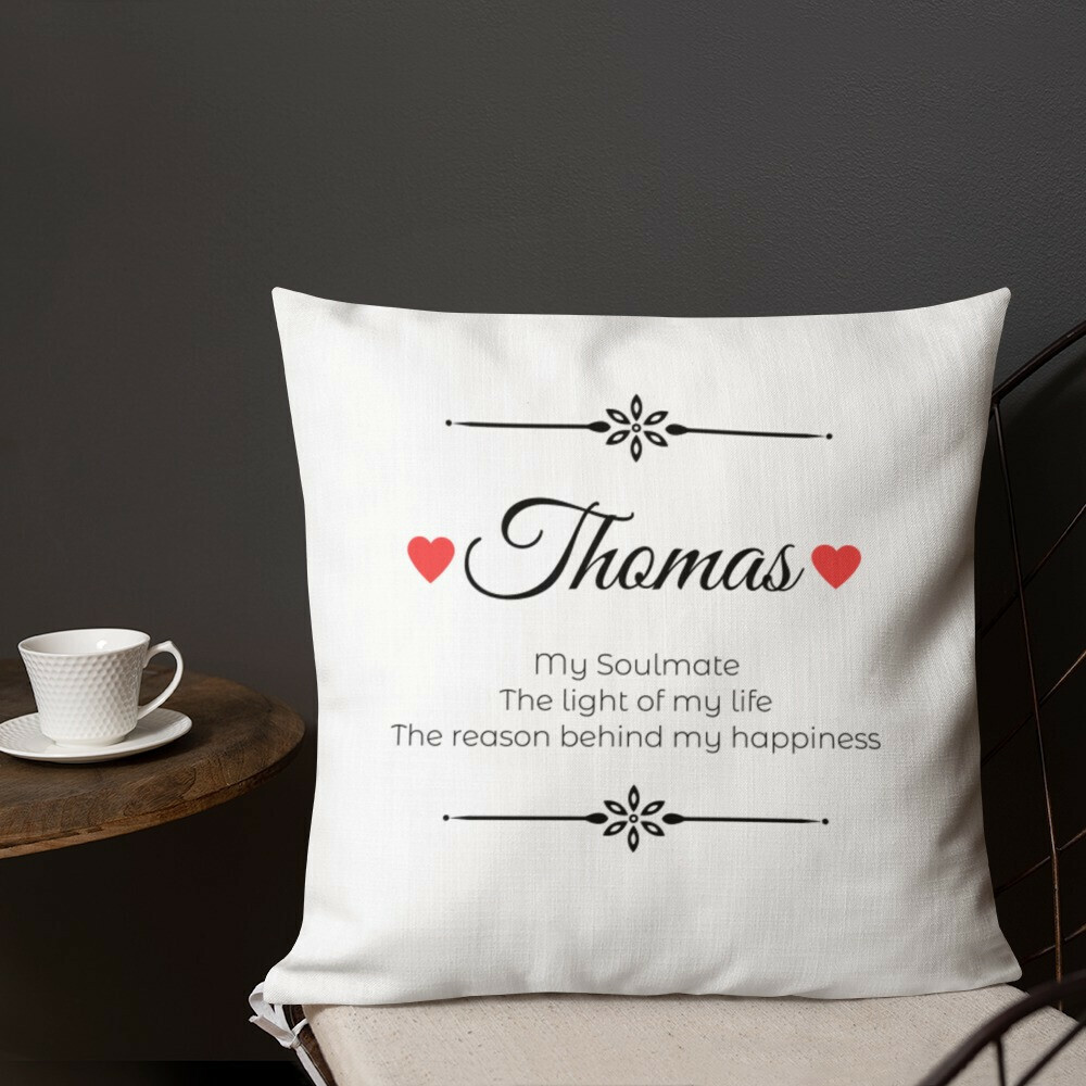 Custom throw Pillow - Valentines Day gift for your Lovely Partner
