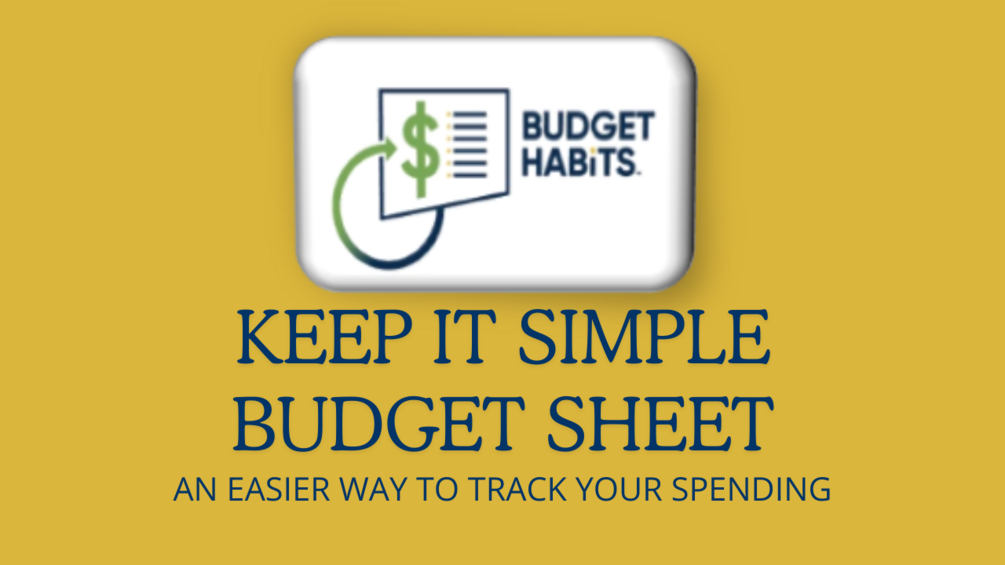 Keep it Simple Monthly Budget Sheet