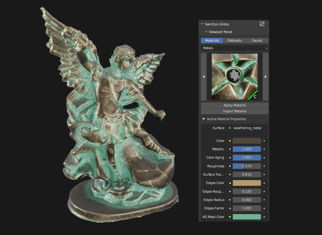 Sanctus Library - All my Procedural Materials in one Library for Blender 3D