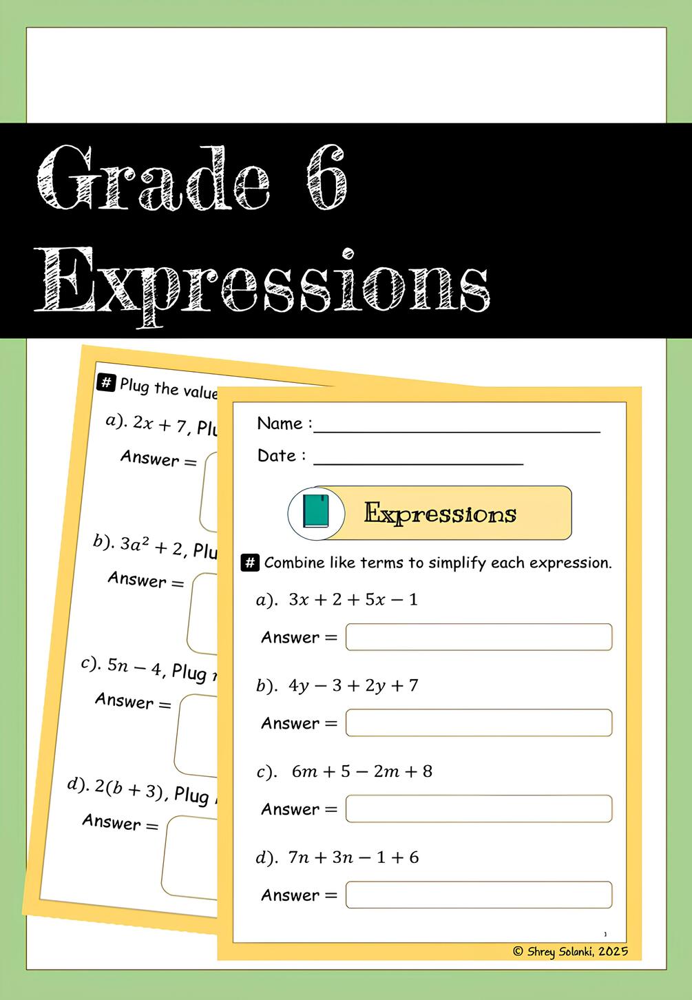 Expressions - Grade 6