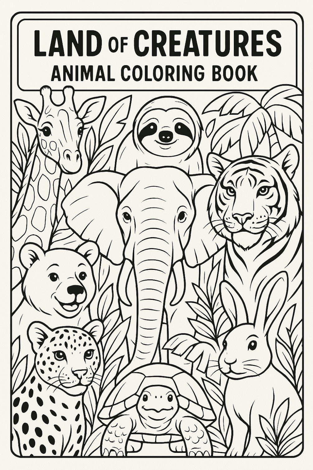 Land of Creatures Animal Coloring Book
