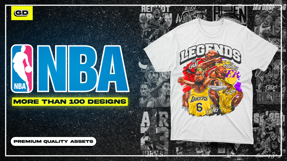 More Than 100 High Quality Premium Designs of NBA for Basketball Lovers
