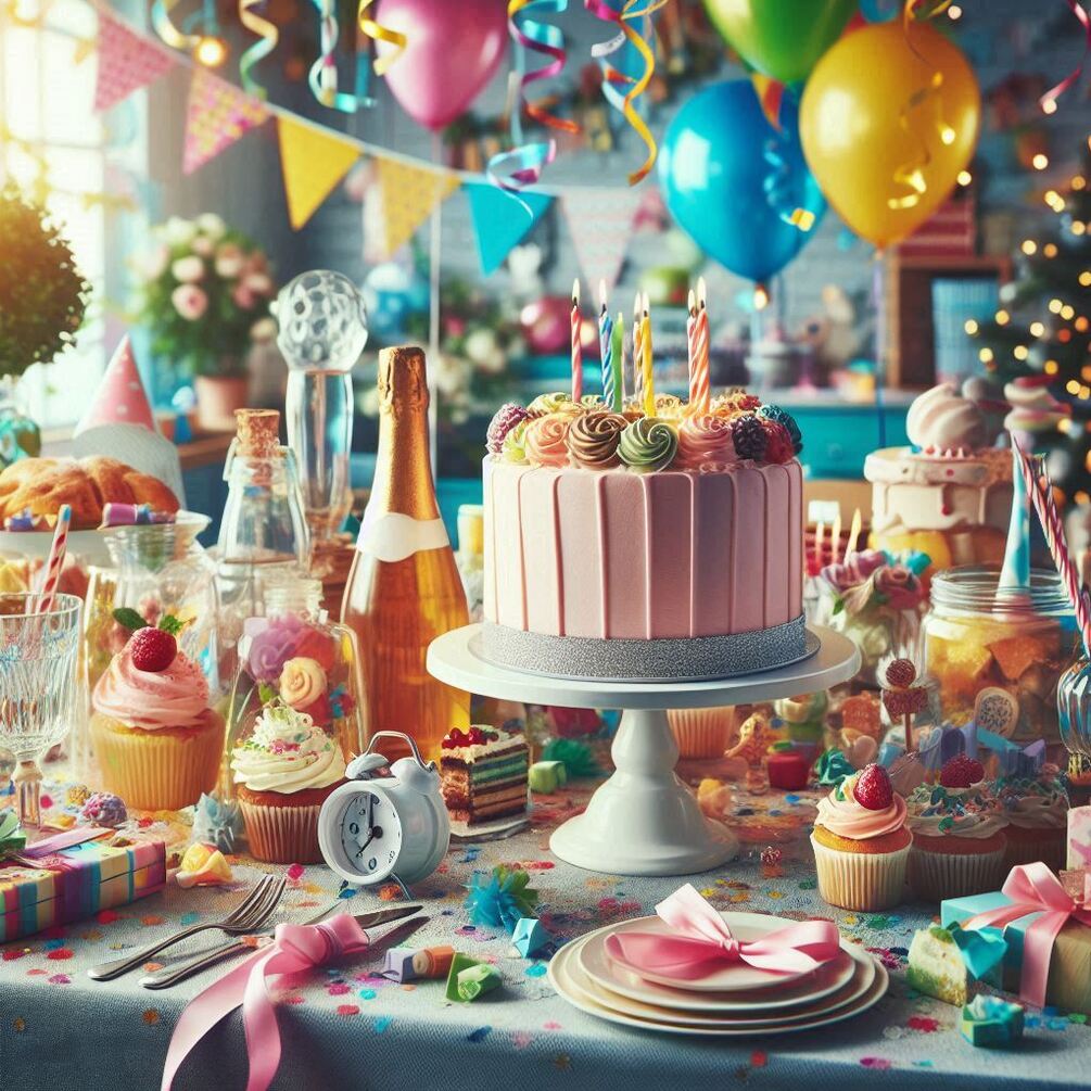 Colorful Celebrations: Weddings, Birthdays with cake and decor!