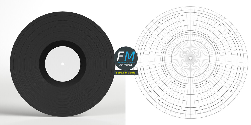 3D MODEL - Vinyl Phonograph Record