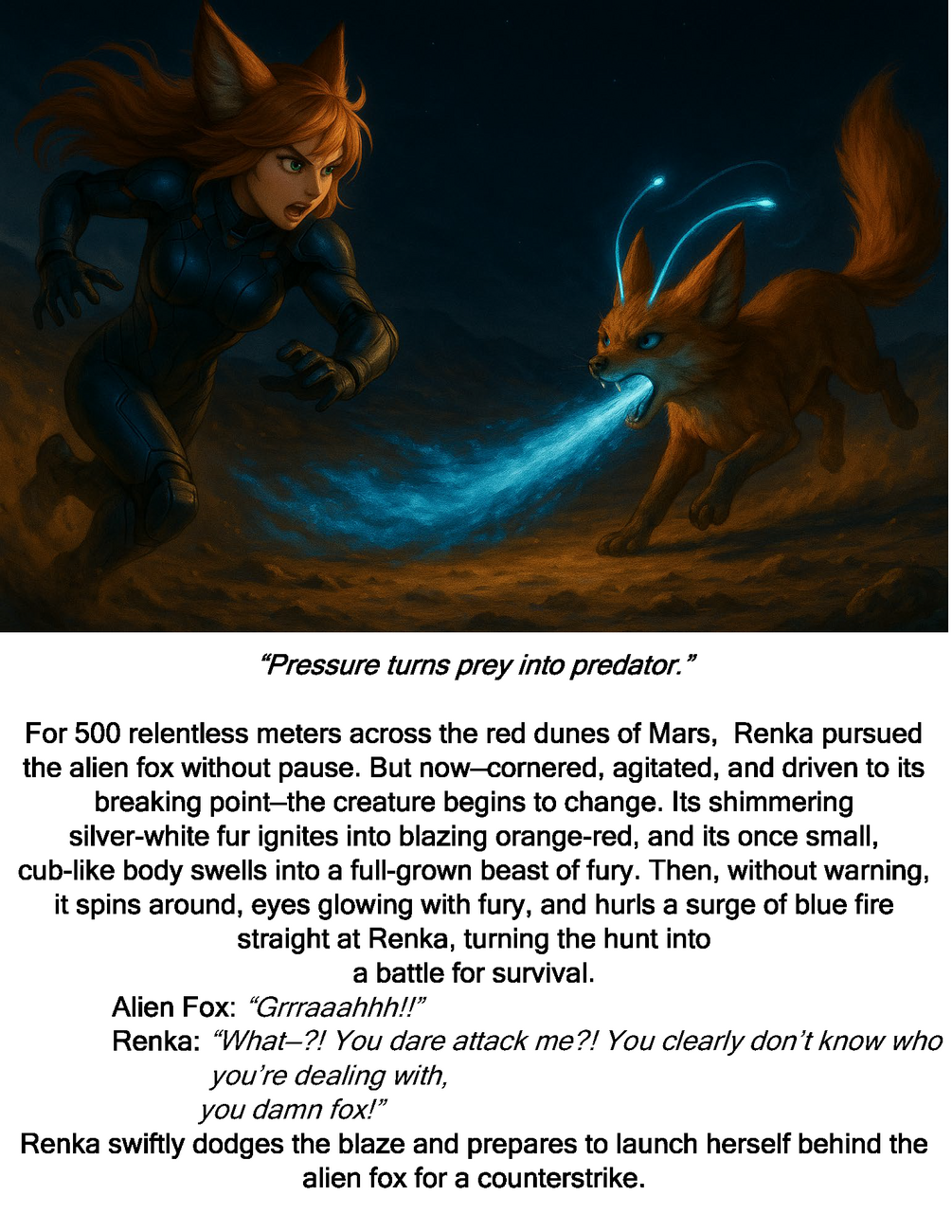 Red Dust Showdown – Renka vs. Alien Fox (+Card Series)