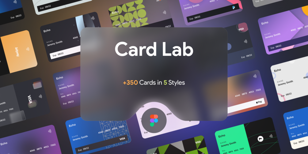 CardLab + 350 pre built bank cards for designers