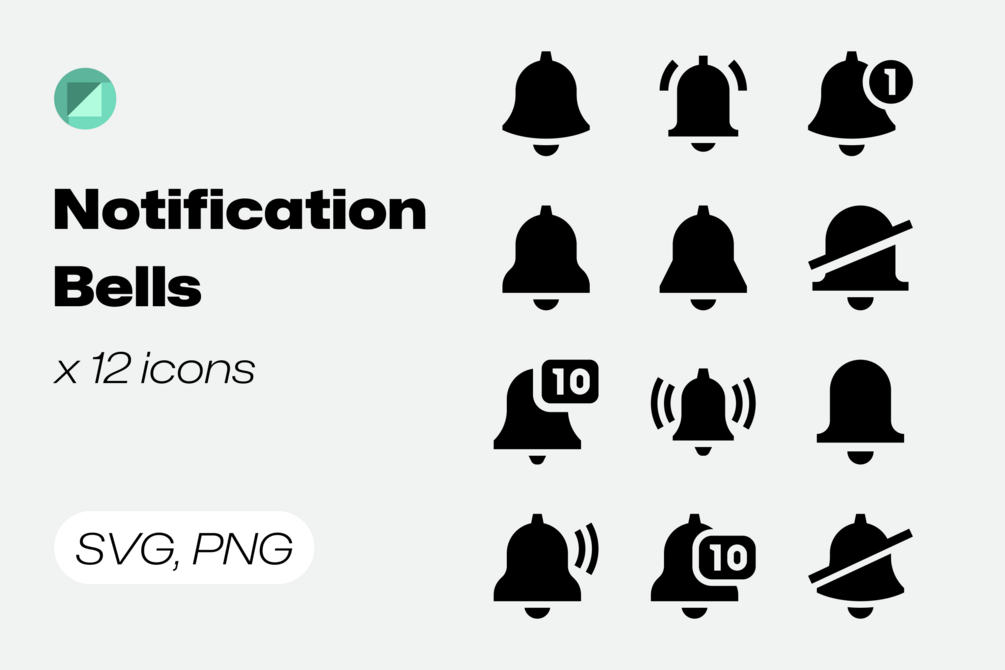 Basicons / Solid / Notification Bell Icons
