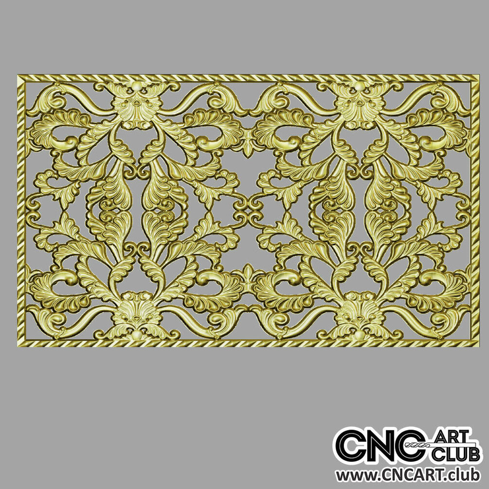 Download FREE floral decorative lattice for CNC woodworking