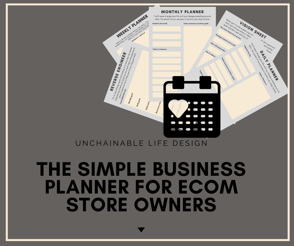 2021 Ecom Business Goal Vision Daily Planner