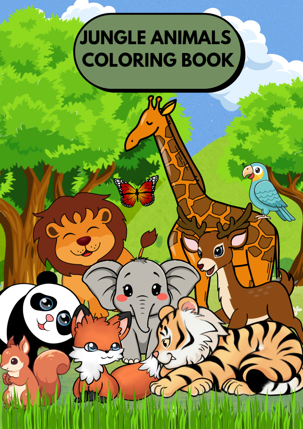 Artirica's Jungle Animals Coloring Book