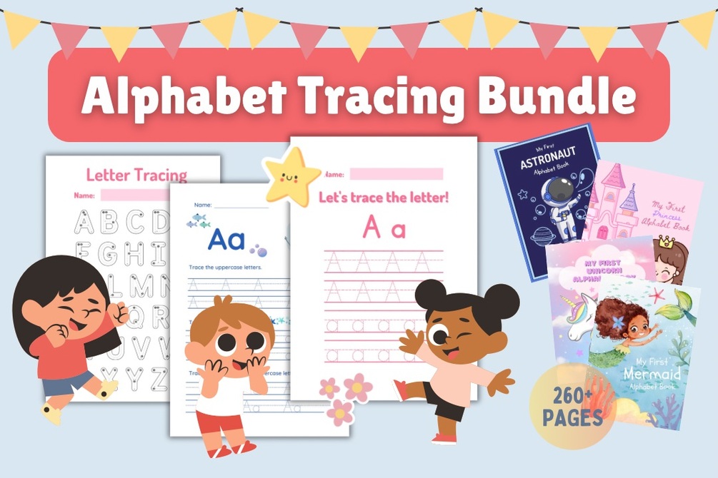 Kindergarten Alphabet Tracing Premium Worksheets