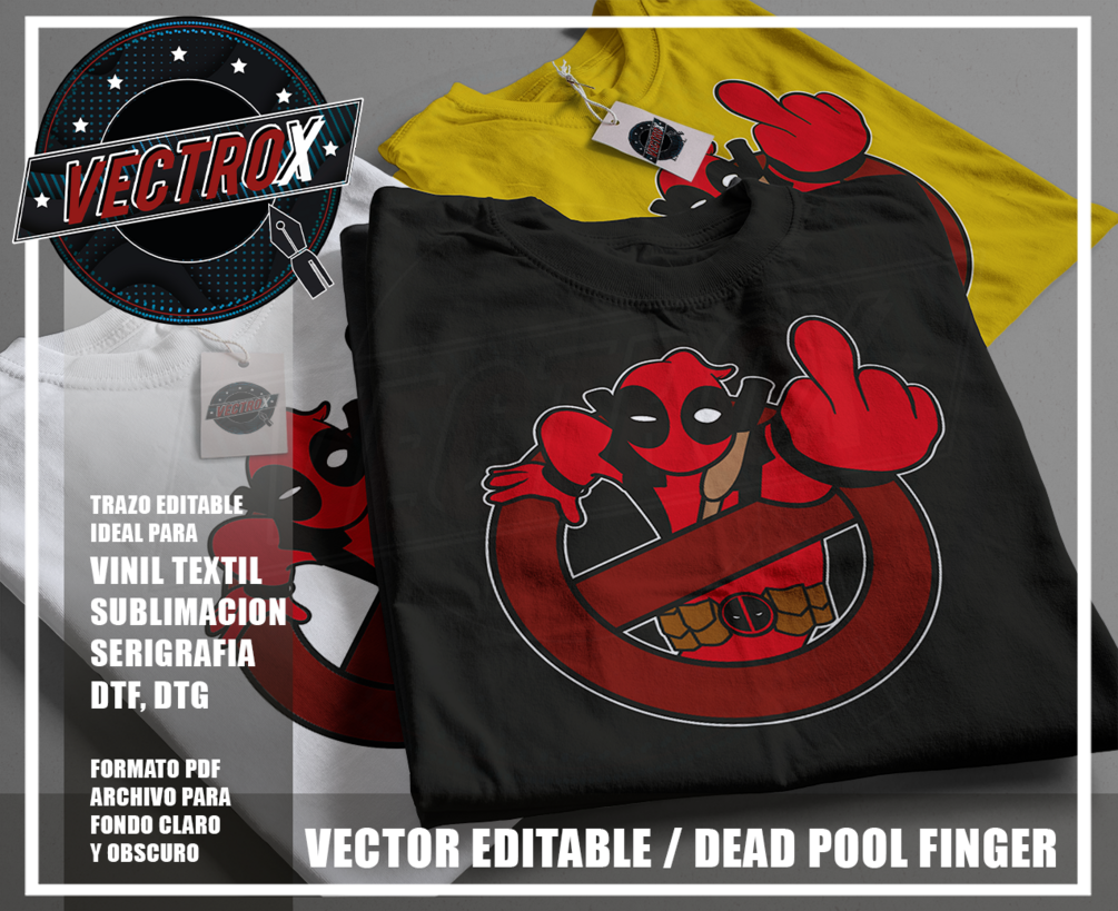 Vector Editable - Dead Pool Finger