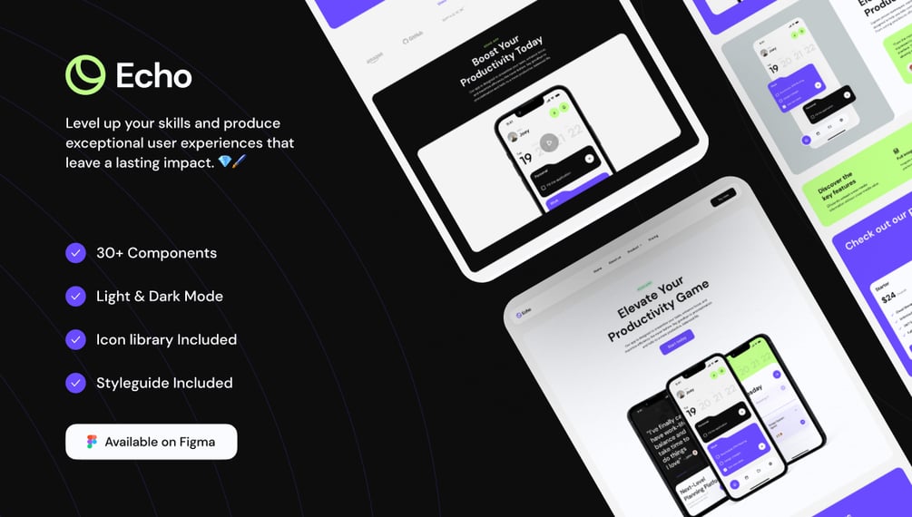 Echo: SaaS Landing Page UI Kit