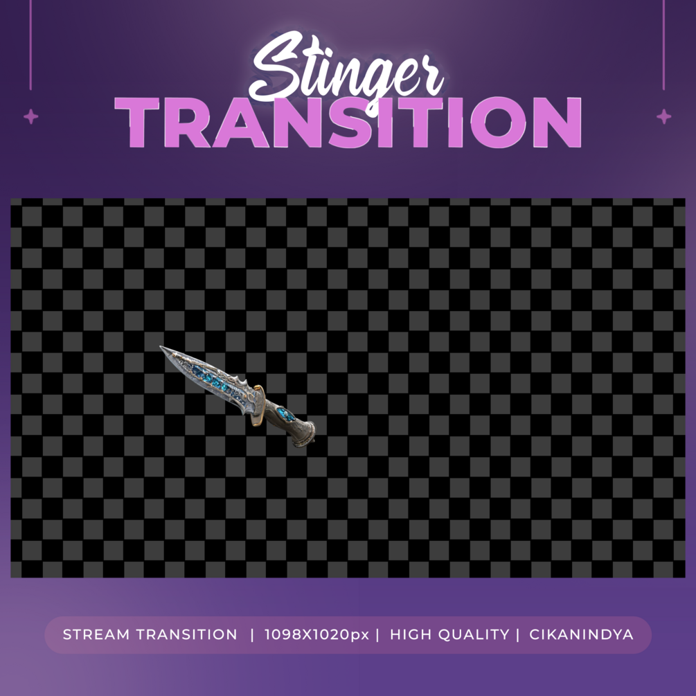 Stinger Transition | Crystal Dagger Animation for Fantasy & Stealth ...