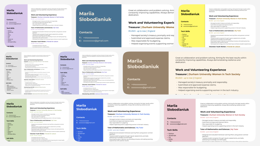 Spectrum CV Templates