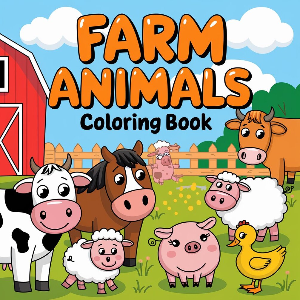 farm animals coloring book