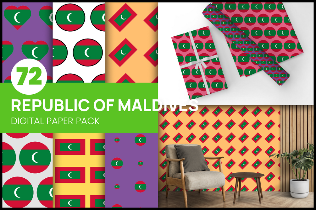 Republic of Maldives Seamless Patterns
