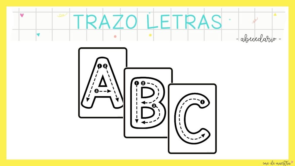 TARJETAS TRAZO DE LETRAS