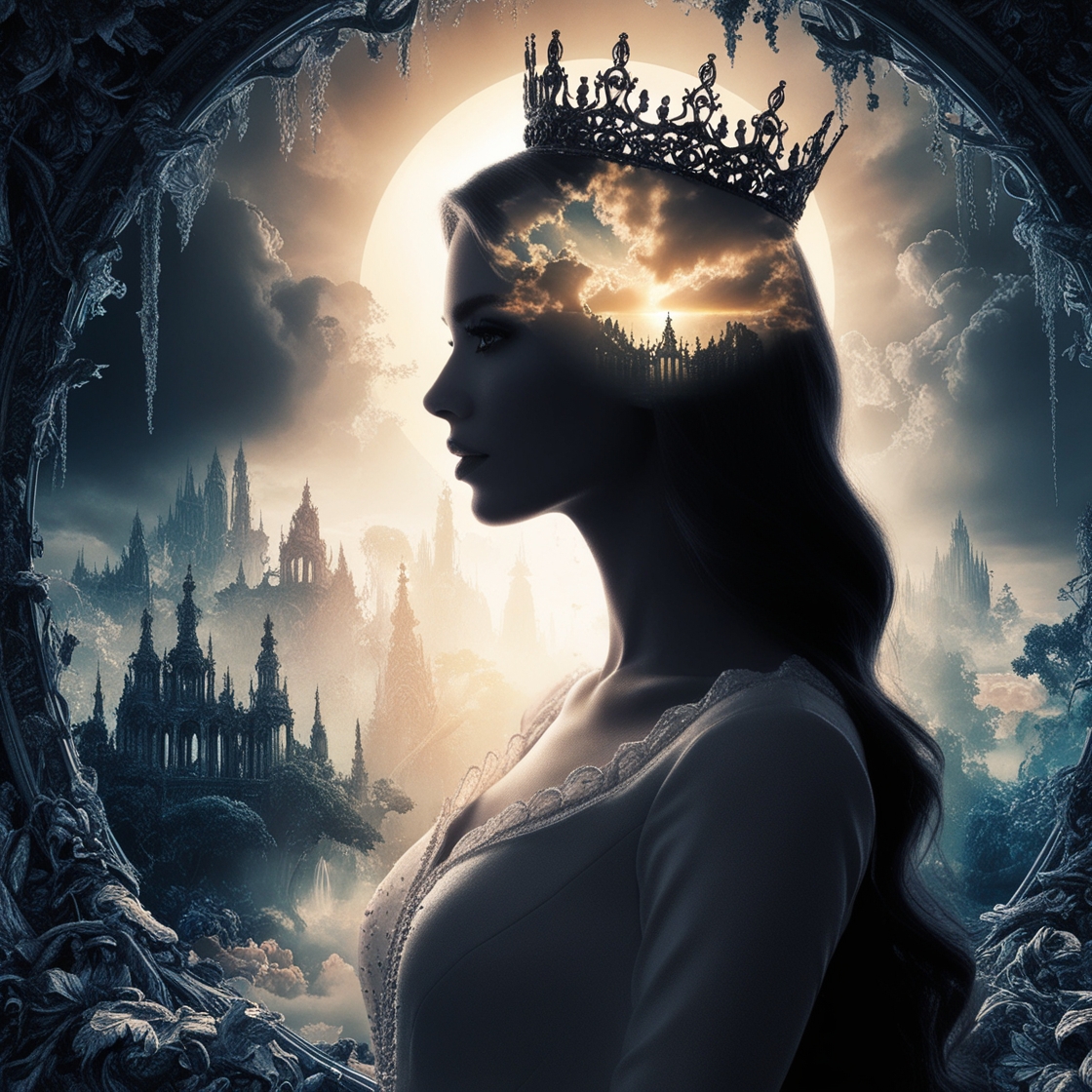 A stunningly detailed 8K Ultra HD image features a princess side ...