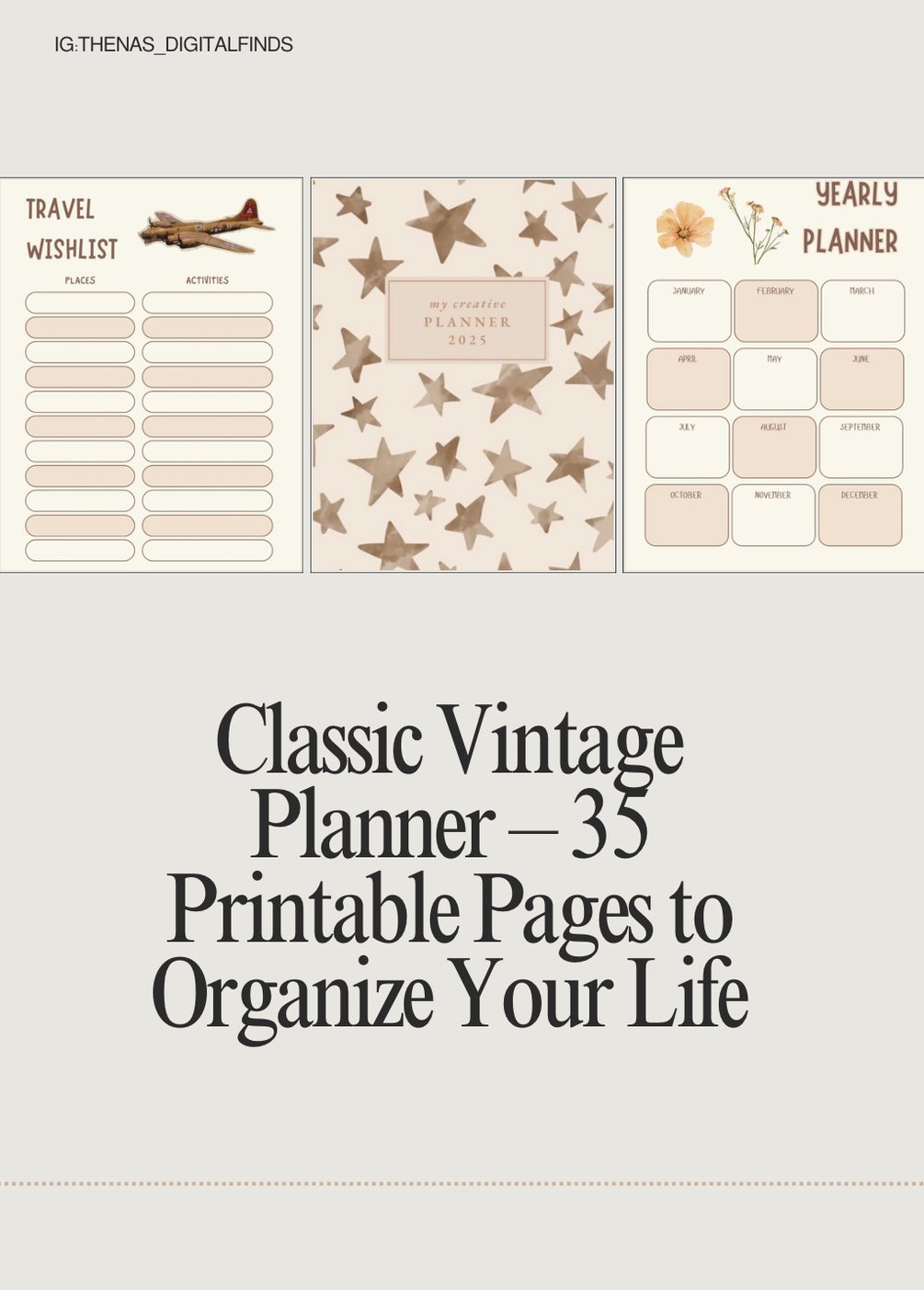 Vintage Planner | A Retro 35-paged planner
