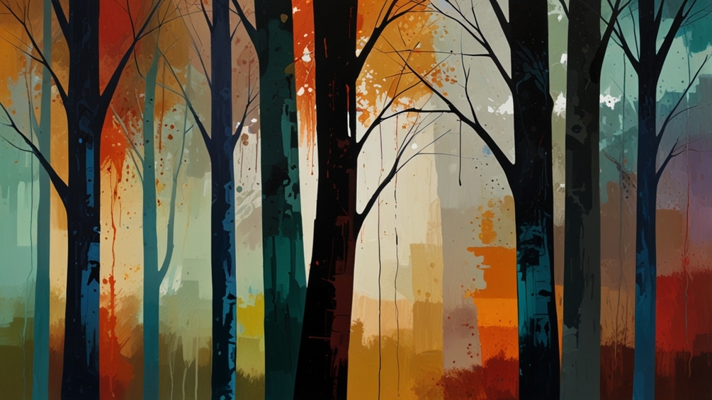 🌳 Mesmerizing Abstract Expressionism Images of Trees 🎨