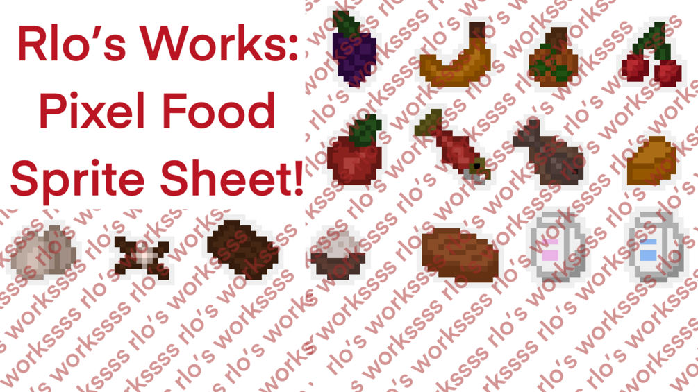Pixel Foods Sprite/Asset Sheet