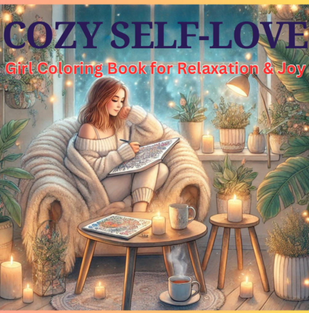 Cozy Self-Love: Girl Coloring Book for Relaxation & Joy