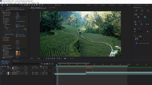Light Leak Transition Preset - After Effects